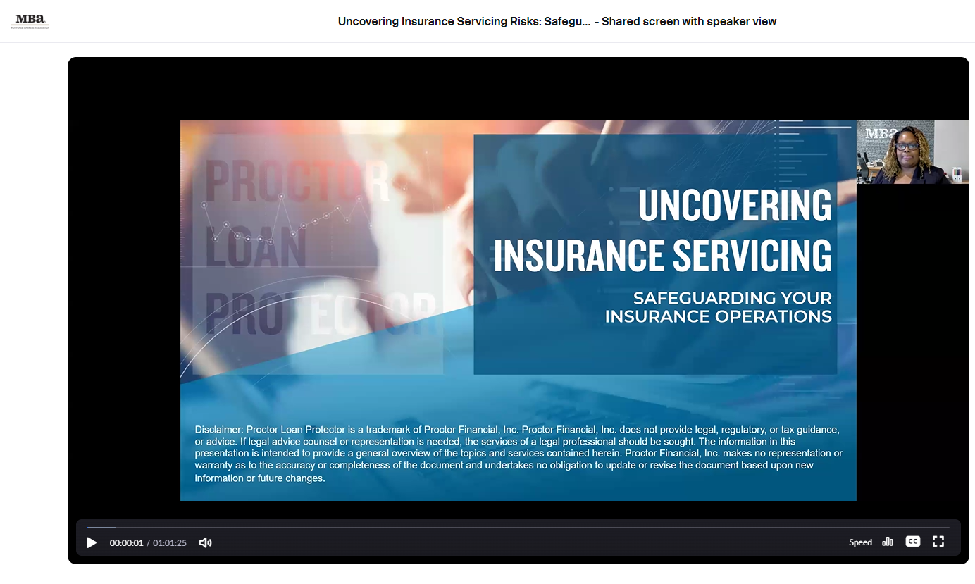 Proctor Loan Protector - News - Webinar: Uncovering Insurance Servicing Risks